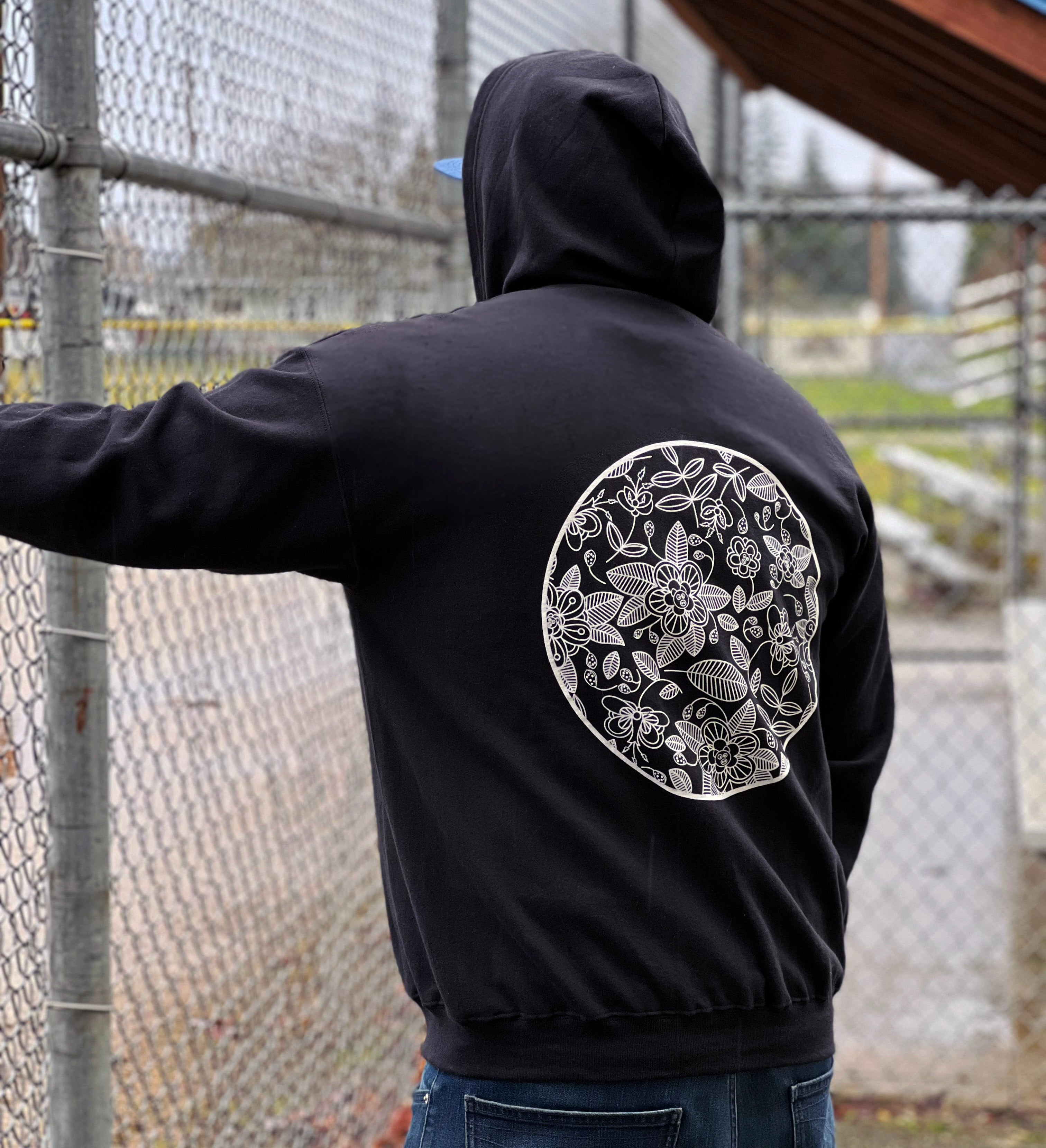 Flower Piggy Print Black Hoodie – MG Merch